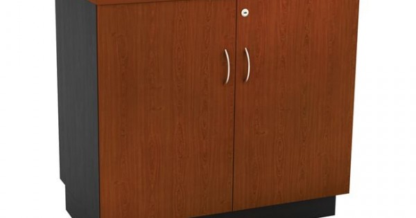 ΝΤΟΥΛΑΠΙ Χαμηλό Γραφείου Δίφυλλο με 2 Ράφια, Απόχρωση Dark Grey ...