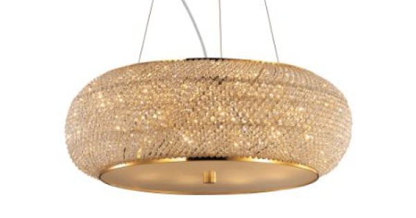 IDEAL LUX 14ΦΩΤΟ ΦΩΤΙΣΤΙΚΟ ΟΡΟΦΗΣ ΜΕ ΚΡΥΣΤΑΛΛΑ ΧΡΥΣΟ Ø65 PASHA SP14 ...