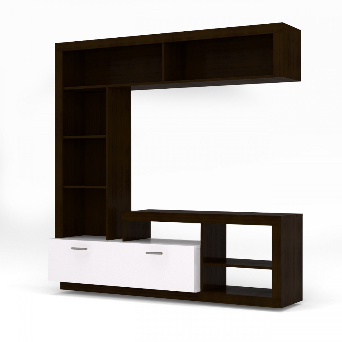 Σύνθεση Τηλεόρασης Floks 170x41x170εκ Wenge(σοκολά)-Λευκό - Just Shop ...