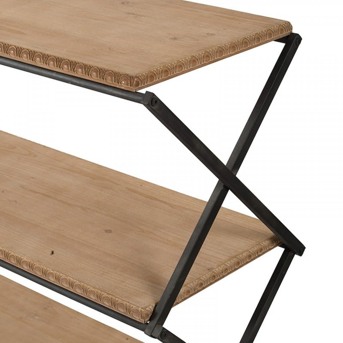 Artekko Pruah Ραφιέρα από Ξύλο Ελάτης και Μεταλλικό Σκελετό (120x40x85 ...