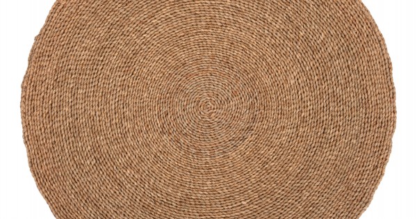 ΧΑΛΙ ΣΤΡΟΓΓΥΛΟ CRATER HM7847 MENDONG GRASS ΣΕ ΦΥΣΙΚΟ ΧΡΩΜΑ Φ100 εκ.