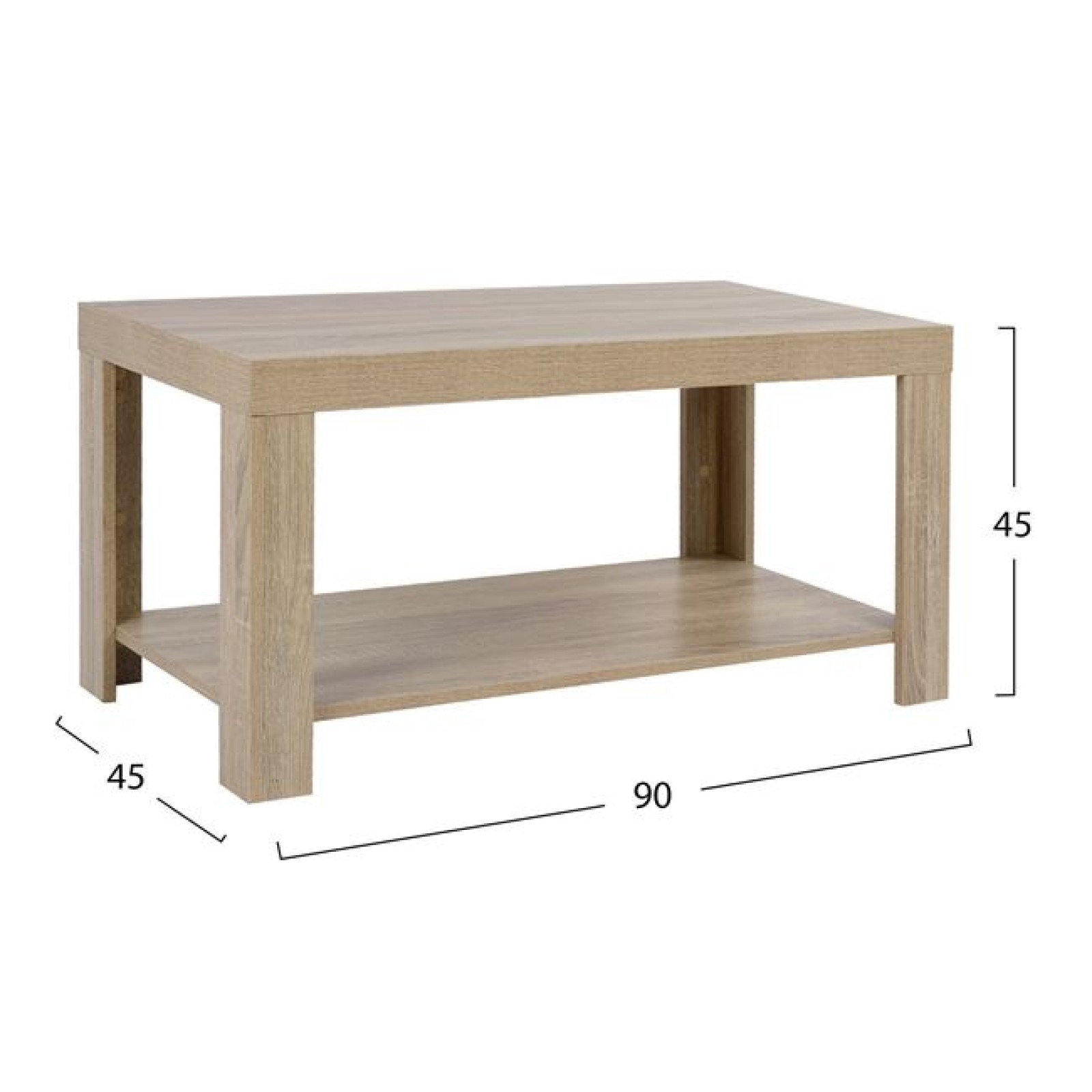 ΤΡΑΠΕΖΙ ΣΑΛΟΝΙΟΥ ΜΕΛΑΜΙΝΗΣ ALAYNA HM2207.02 SONAMA 90X45X45 εκ. - Just ...
