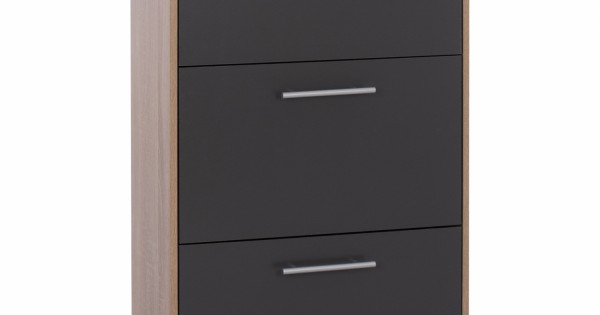 ΠΑΠΟΥΤΣΟΘΗΚΗ ΞΥΛΙΝΗ DAVINA HM2221.04 SONAMA-ΓΚΡΙ 3ΘΕΣΕΩΝ 62Χ24Χ110Υεκ ...