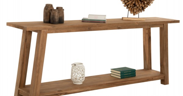ΚΟΝΣΟΛΑ ΧΩΡΙΣ ΣΥΡΤΑΡΙ ΑΠΟ ΞΥΛΟ RECYCLE ΤΕΑΚ HM9554 240x45x91Υεκ.
