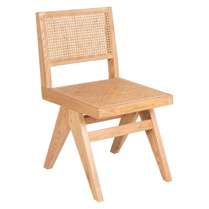 ΚΑΡΕΚΛΑ FREDRIK HM9873 ΞΥΛΟ ΦΡΑΞΙΝΟΥ ΚΑΙ RATTAN ΣΕ ΦΥΣΙΚΟ ΧΡΩΜΑ 45x55 ...