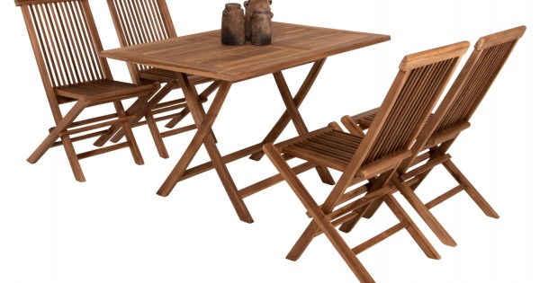 ΣΕΤ ΤΡΑΠΕΖΑΡΙΑΣ ΕΞΩΤ. ΧΩΡΟΥ 5ΤΜΧ KENDALL HM11955 ΜΑΣΙΦ ΞΥΛΟ TEAK ΦΥΣΙΚΟ