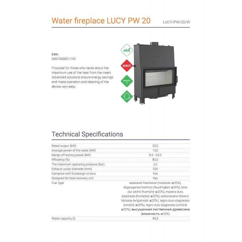 KRATKI LUCY/PW/20/W ΑΝΟΙΓΟΜΕΝΟ (Α+) 20KW ECODESIGN (150-255M2) ΤΖΑΚΙ ...