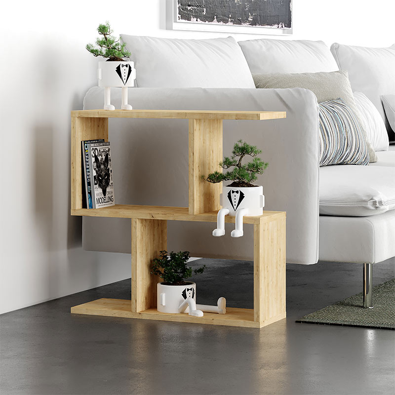 Τραπεζάκι Βοηθητικό Homemania Megapap Χρώμα Sapphire Oak 60X20X60Εκ.